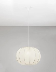 Matně bílé látkové závěsné svítidlo ø 50 cm Delina – Nova Luce