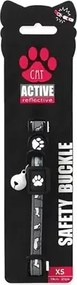 Active Cat Reflective obojek XS černý / Obojek / Reflexní / 1x19-31 cm