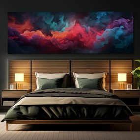 Obraz na plátně - Hořící oblaka, Abstrakce FeelHappy.cz Velikost obrazu: 180 x 60 cm