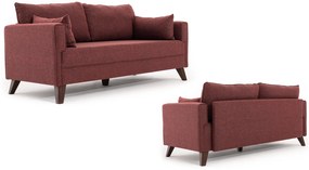 Hanah Home Rozkládací pohovka BELLA bordó 208 cm 825BLC1517