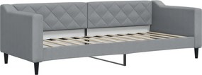 Válenda s přistýlkou světle šedá 80 x 200 cm textil 3197421