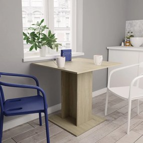vidaXL Jídelní stůl 80 x 80 x 75 cm dřevotříska [800255] Barva: bílá s vysokým leskem
