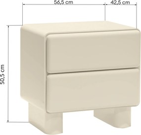 Noční stolek Lagos 52 cm krémový