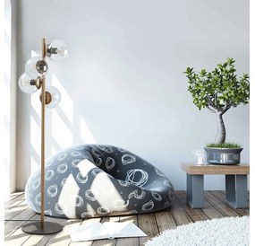 Designová stojanová lampa Qunsia II 130 cm zlatá