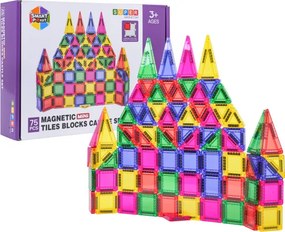 Magnetická stavebnice SUPER MAGNETISM Mini, 75 dílků