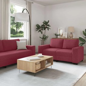 3dílná sedací souprava s poduškami vínová textil 3324652