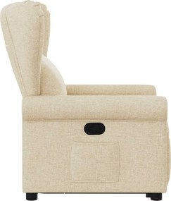 Zvedací polohovací křeslo krémové textil 3303382