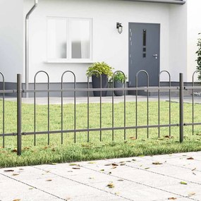 Zahradní plot BOXTEL 3 ks 5,1 x 0,6 m Práškově lakovaná ocel 3334053