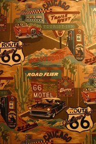 Plechová cedule Route 66 II Velikost: A4 (30 x 20 cm)