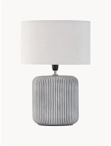 Pruhovaná oválná keramická stolní lampa Pure Shine