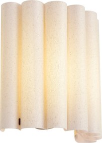 Nástěnná lampa Japandi béžová s lnem 26 cm - Scallop