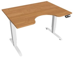 Hobis Motion Elektr. nastavitelný stůl 120x90 s pamětí - HOBIS ERGO MOTION MSE 3M 1200 Dekor stolové desky: olše, Barva kovové podnože: bílá