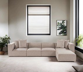 Hanah Home Pohovka SORA s pufem béžová 430 cm