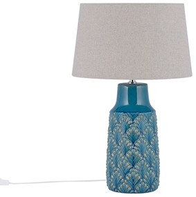 Keramická stolní lampa modrá THAYA Beliani