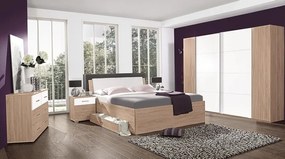 Šatní skříň Lotto, dub sonoma/bílá