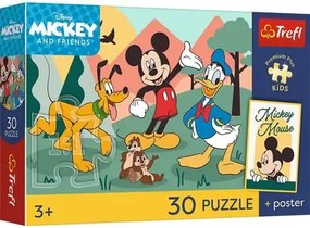 TREFL Puzzle Premium Plus Kids Mickey Mouse: Přátelé / 30 dílků / 27 x