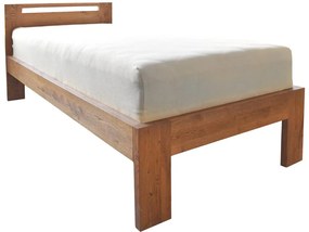 Oak´s Dubová postel Mono Klasik 4 cm masiv rustik - 100x200 cm
