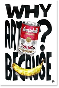 Gario Obraz na plátně Nápis plechovka rajčat a banán - Rubiant Rozměry: 40 x 60 cm