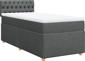 Box spring postel s matrací tmavě šedá 90x190 cm textil 3288843