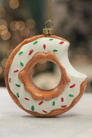 Závěsná vánoční ozdoba perníkový donut 10cm