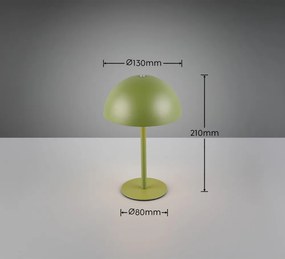 Zelená LED stolní lampa s kovovým stínidlem (výška 21 cm) Munoz – Reality