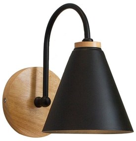 Toolight, nástěnná lampa FOREST 1xE27 APP932-1W, černá-hnědá, OSW-03856