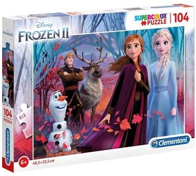 Clementoni - Puzzle Supercolor 104 Frozen 2