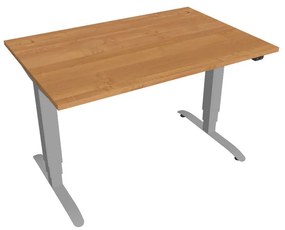 Elektr. nastavitelný stůl 120x80 - HOBIS MOTION MS 3 1200 Dekor stolové desky: olše, Barva kovové podnože: stříbrná