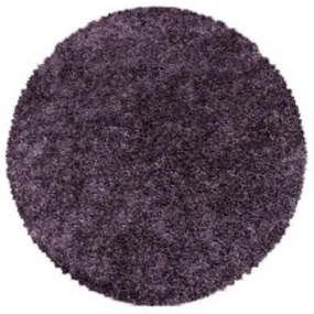 Ayyildiz, Kusový koberec Sydney Shaggy 3000 violett kruh, 120x120 (průměr) kruh, fialová, ložnice