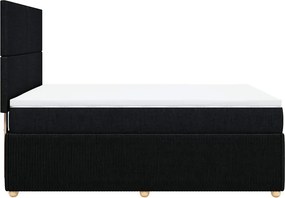 Box spring postel s matrací černá 140 x 190 cm textil 3294346