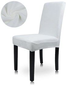 Sametové elastické potahy na jídelní židle Barva: Bílá