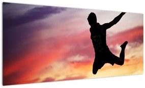 Obraz skákajícího muže (100x40cm)