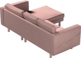Potah na pohovku IKEA Norsborg 3-místná se šezlongem barva růžová látka pletený vzor