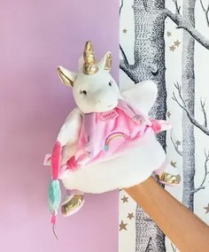 Doudou Plyšový maňuška jednorožec 25 cm / od 0 let