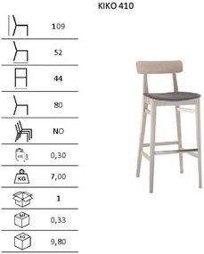 NábytekProNás Designová barová židle Kiko Sgabello 410