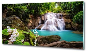 Wallmuralia Foto obraz skleněný horizontální Vodopád Thajsko 100x50