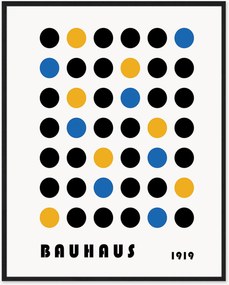 Zarámovaný digitální tisk Bauhaus Abstract Dots