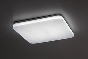 Rabalux Bílé stropní LED svítidlo Lowar hranaté 410x410mm 36W IP44 CCT 77136