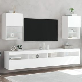 vidaXL TV skříňky s LED osvětlením 2 ks 40,5 x 30 x 60 cm [837036] Barva: kouřový dub