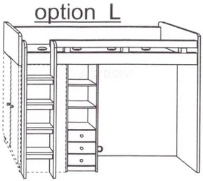 ALFASHOP UNIT 1 dětská patrová postel