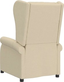Elektrické polohovací křeslo ušák krémové textil 3098328