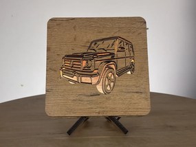 Li-Go "Mercedes G" lampa 19x19cm provedení povrchu: ořech