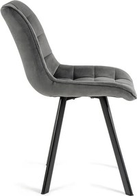 Vikio Jídelní set pro 4 osoby 140x90 cm dub, šedá samet VJS114-41S-S