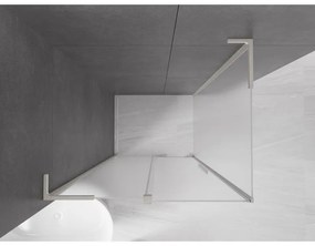 Mexen Velar L, sprchový kout s posuvnými dveřmi 100 x 90 cm, 8mm sklo námraza, broušená ocel, 871-100-090-33-97