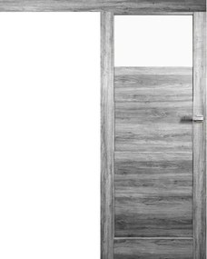 posuvné interiérové dveře na stěnu vasco doors TEO model 2 Průchozí rozměr: 70 x 197 cm, Orientace dveří: Levé dveře, Dekor: Dub Aljaška