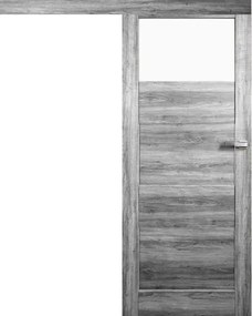 posuvné interiérové dveře na stěnu vasco doors TEO model 2 Průchozí rozměr: 70 x 197 cm, Orientace dveří: Levé dveře, Dekor: Dub sonoma
