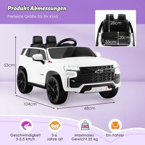 Costway Dětské elektrické auto Chevrolet s 2,4 G dálkovým ovládáním a odpružením