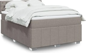 Box spring postel s matrací taupe 140x190 cm textil 3289374
