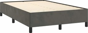 Box spring postel s matrací tmavě šedý 120x190 cm samet 3270476