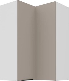 ARIA lb | horní kuchyňská skříňka 60x60 GN-90 2F (90°) rohová s policemi | VYSOKÁ | 60x60 cm | bílá/béžová